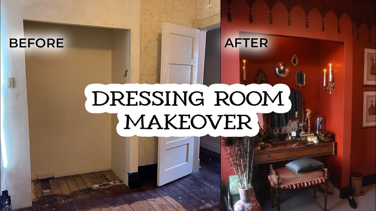 Maximalist Dressing Room MAKEOVER // DIY Hand Painted Boudoir