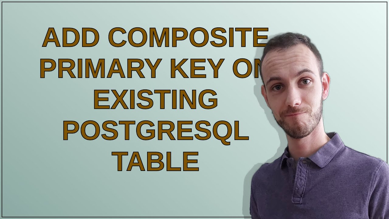 Add composite primary key on existing PostgreSQL table
