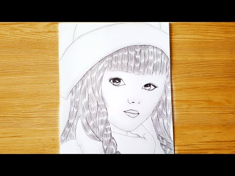 How to draw Anime girl step by step/pencil tutorial/BR drawing book