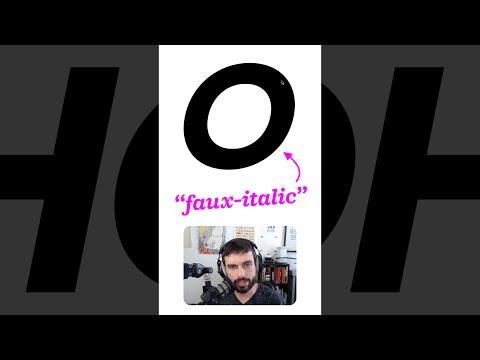 Why can’t you just skew a font to make it italic?