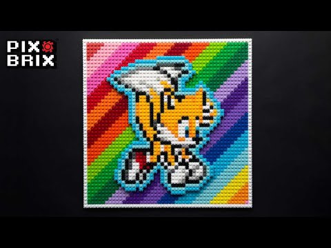 Miles "Tails" - Sonic the Hedgehog 2D Pixel Art - Pix Brix Instructions