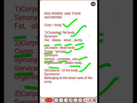 ROOT WORDS AND THEIR SYNONYMS