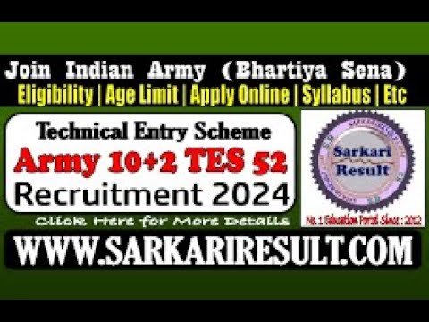 #indian army technical entry scheme 2024 application form#tes entry in indian army