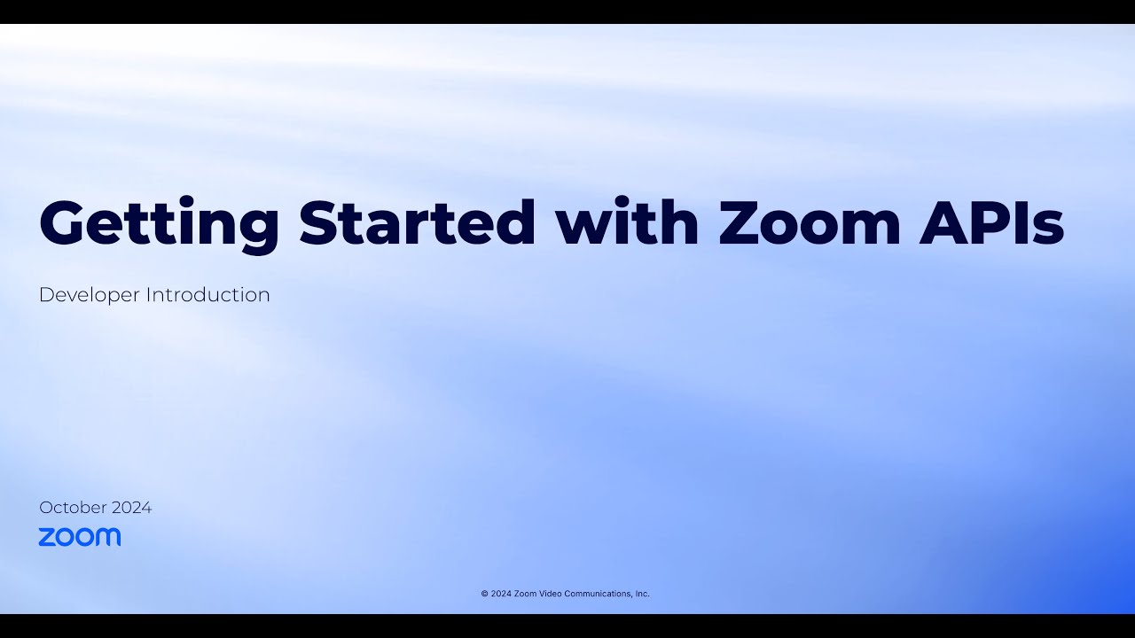 Developer Workshop - Exploring Zoom APIs: A Developer's Guide to Integration and Enablement