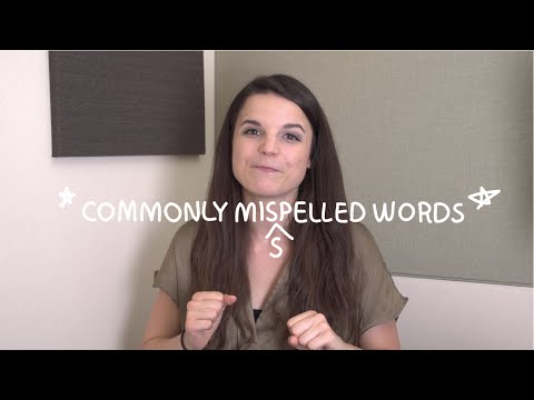 Weekly English Words with Alisha - Commonly Misspelled Words