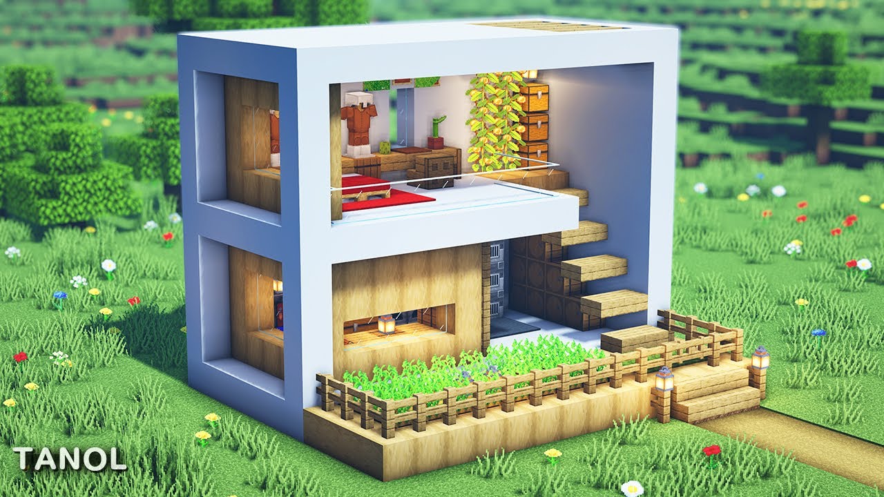 ⚒️ Minecraft | How To Build a Open Modern House - Minecraft Builders