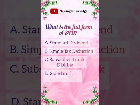 what is the full form of STD #youtubeshorts #quiz #shorts #gkquiz