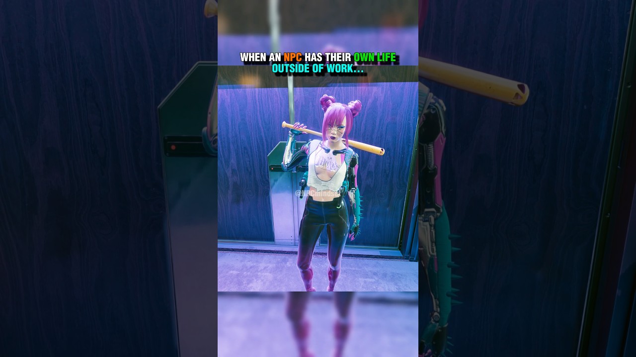 When an NPC has their Own Life… #shorts #cyberpunk