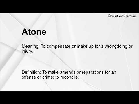 Atone Meaning