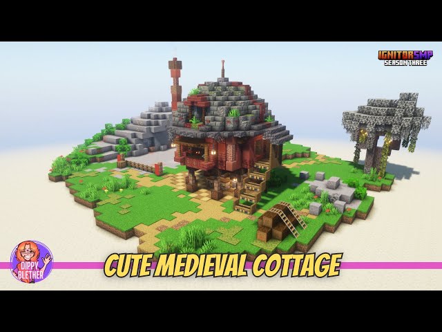 Cute Medieval Fantasy Cottage with Workshop Minecraft Map
