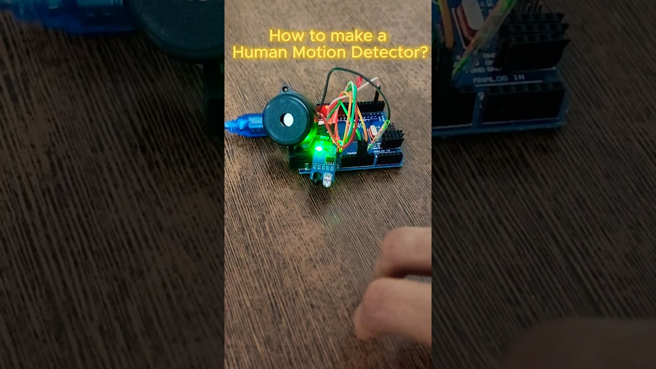 DIY Motion Detector Using IR Sensor + Buzzer 🚨 | Arduino Siren #arduino #diyshorts #motiondetector
