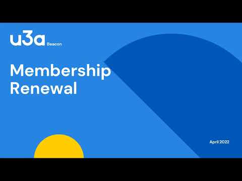 Membership renewal