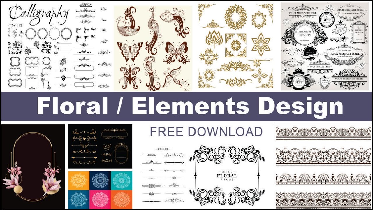 How to Tutorial Floral | Elements | illustrator 2023 | Pattern | CDR  File Free Download | Page - 68
