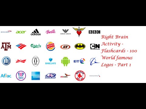 100 World famous logos Flashcards for Babies, kindergarten and Toddlers | Part1