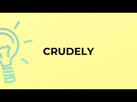 What is the meaning of the word CRUDELY?