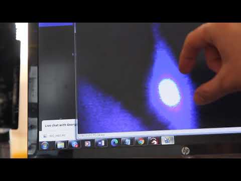 Using a digital microscope for a laser beam focusing.