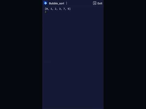 Simple Python code || Bubble sorting in Python || #programming #python #cpython