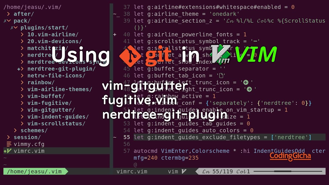 Using git in vim