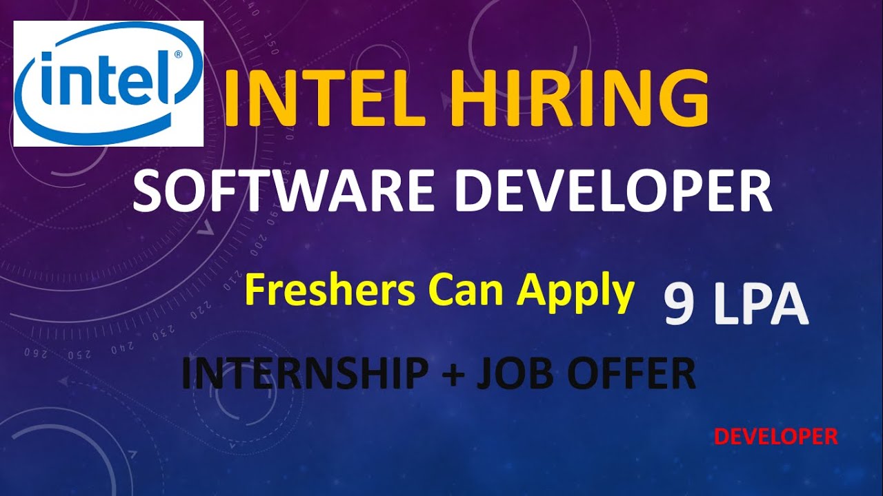 INTEL | Software Developer Intern | Developer