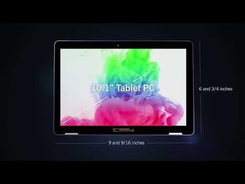 LINSAY 10.1 HD 64GB QuadCore Tablet with Stylus Keyboard Case