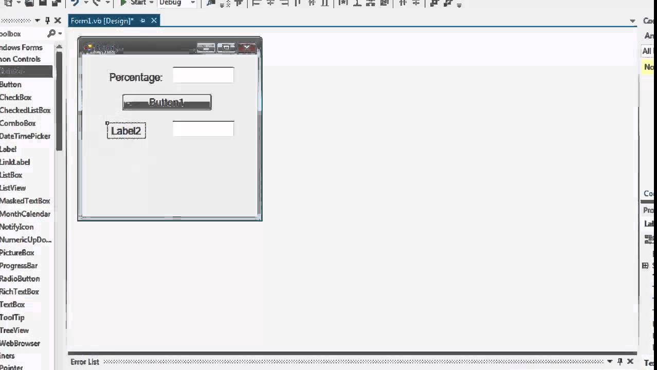 Visual Basic - Assignment 3 Decimal to Percent Problem