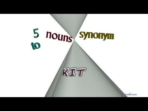 kit - 9 nouns which mean kit (sentence examples)