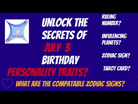 July 3 birthday personality and compatibility #zodiac #astrology #numerology #tarotcard #planet