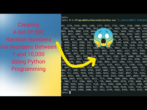 Creating List of 500 Random Numbers For Numbers Between 1 and 10,0000 Using Python