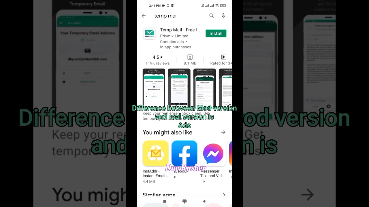 How To Download Tempmail mod version! Ads free