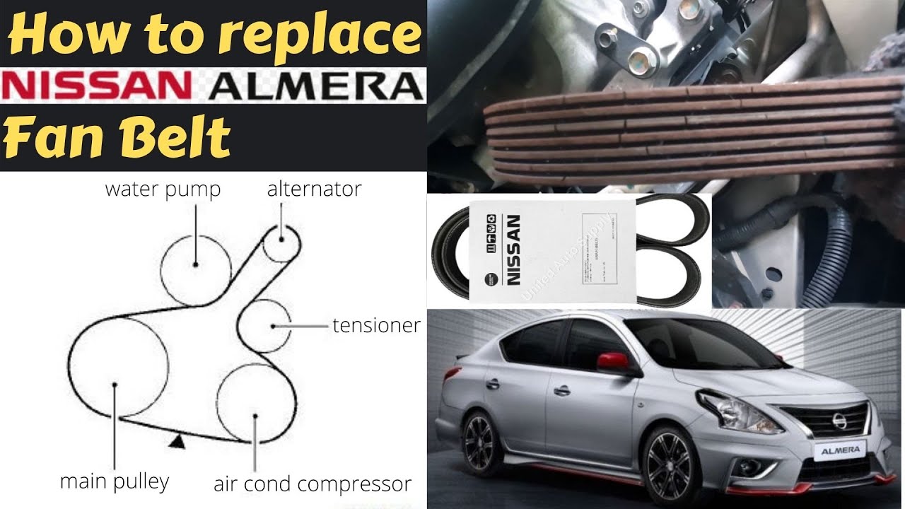 DIY | Replace Nissan Almera/Latio/Sunny/Versa N17 HR15DE Fan Belt (No need JACKUP!)| 更換日產陽光風扇皮帶（附屬帶）