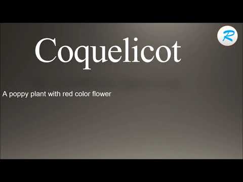 How to pronounce Coquelicot