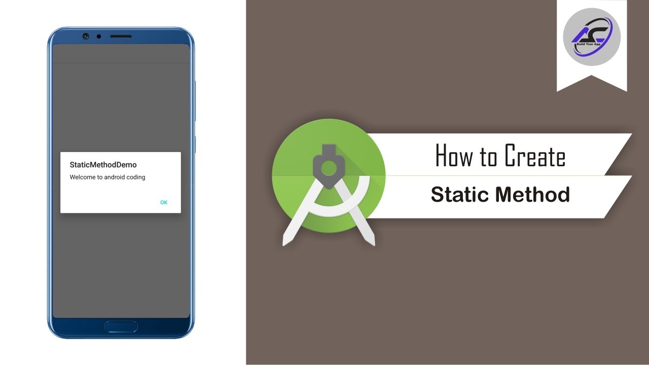 How to Create Static Method in Android Studio | StaticMethod | Android Coding