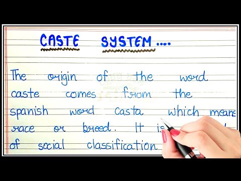 What is caste system | Definition of caste system | Essay on caste system | Short note caste system