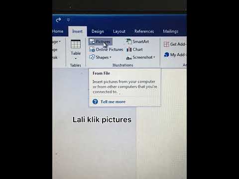Tugas komputer -cara memasukkan foto dalam word-