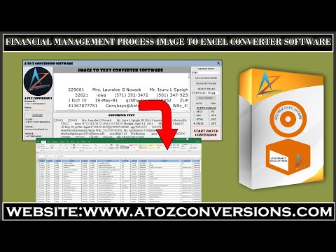 Image to Excel conversion software for financial management process