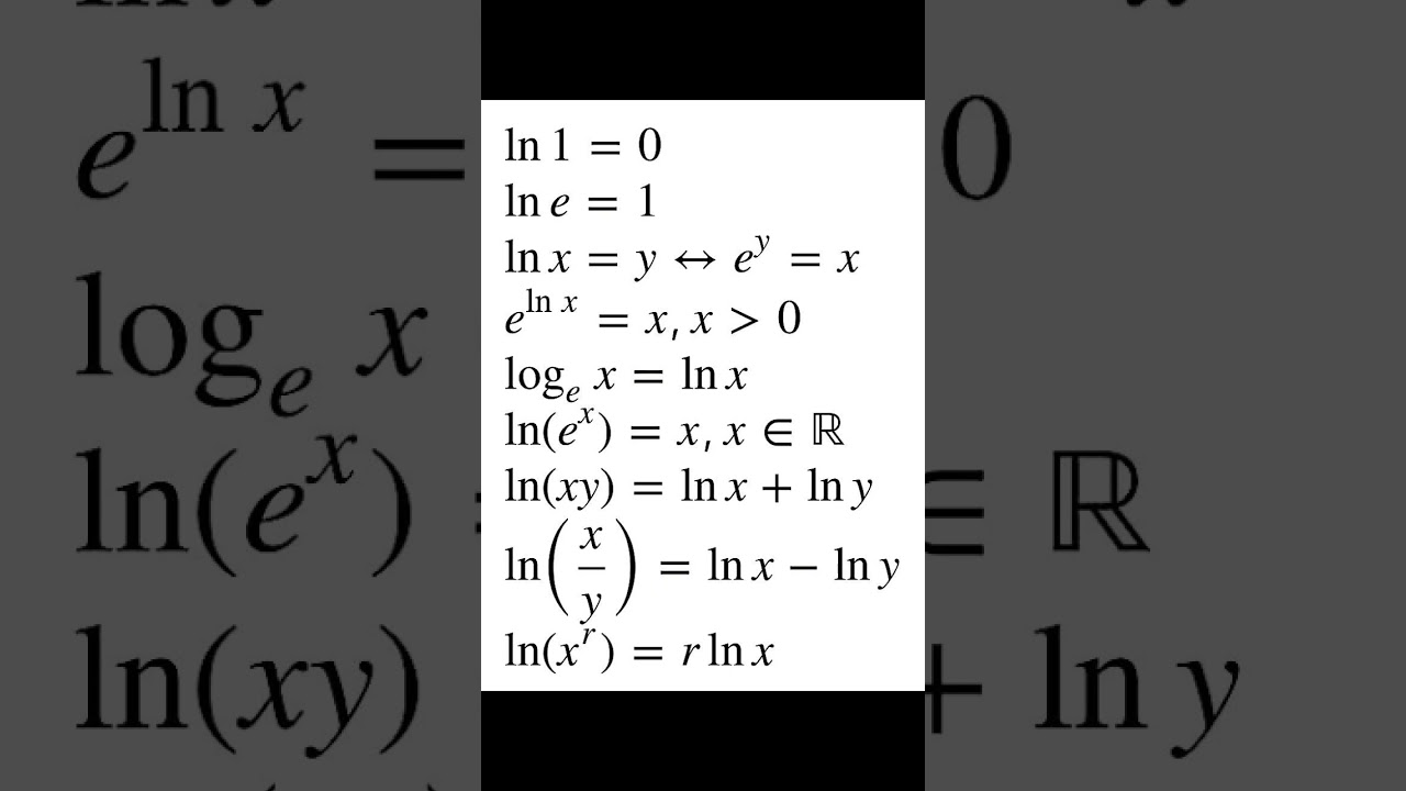 ✅ Formules essentielles du logarithme népérien (ln) #terminale #maths #bac2025