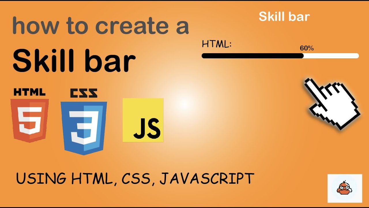 how to make skill bar using html css javascript | skill progress bar | skill bar