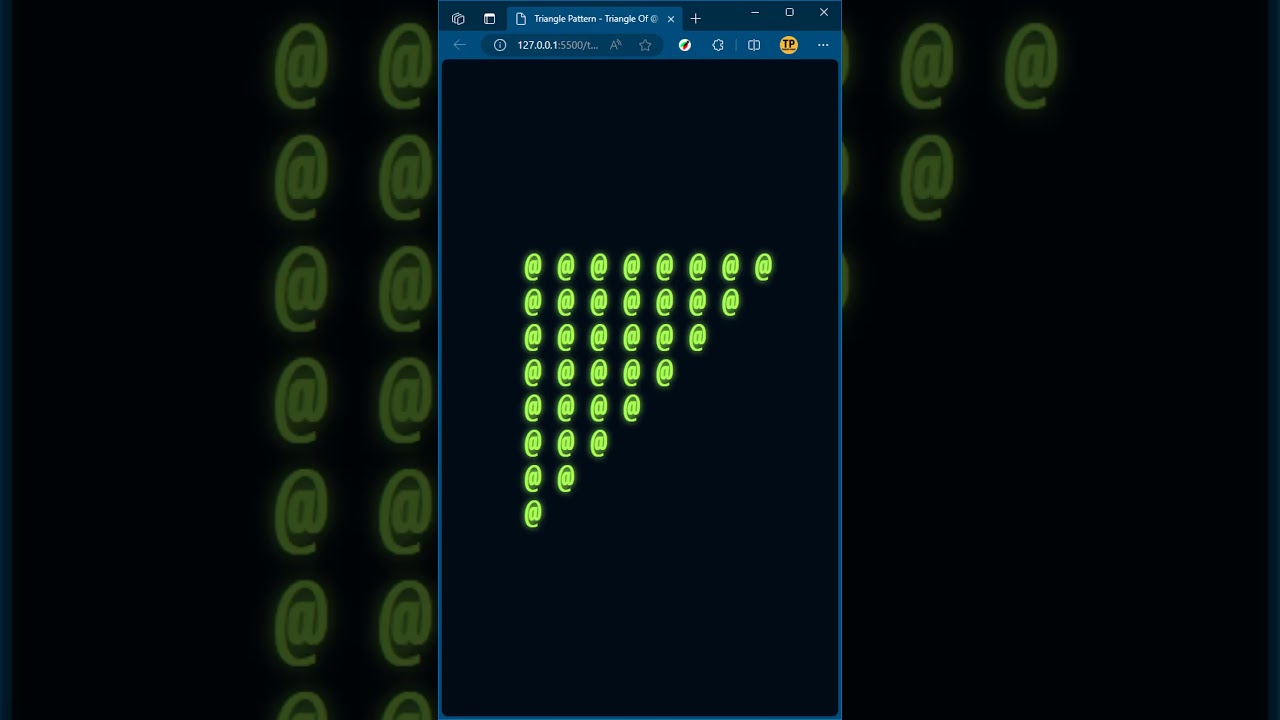 Triangle Pattern Using HTML CSS JavaScript | THINHPHAM #shorts