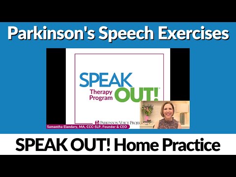 4/9/2024 Parkinson's Speech Exercises: SPEAK OUT! Lesson 1