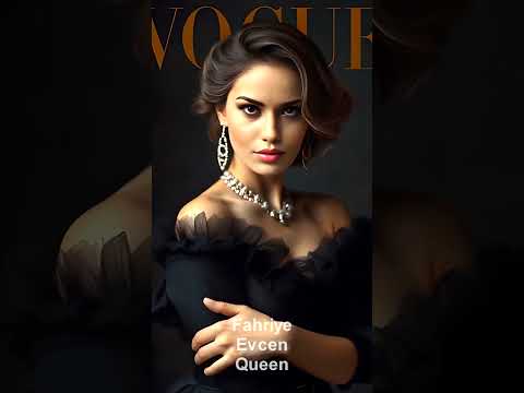 Fahriye Evcen Poses Like a Fashion Queen👑Elegant & Stylish Magazine Cover #fahriyeevcen #royal #ai