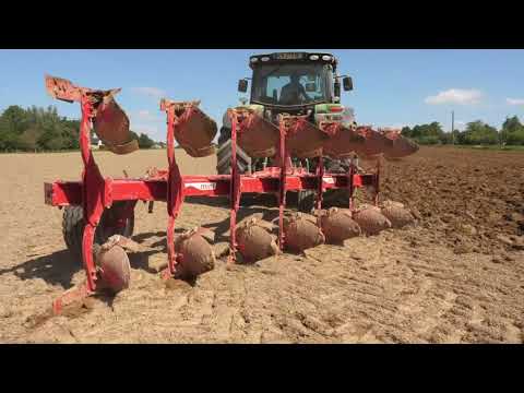 Shallow Ploughing for soil cultivation in Brittany, France