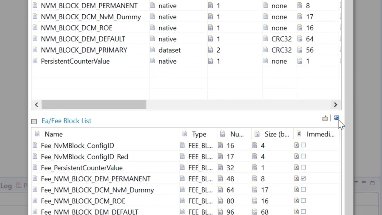 EB tresos Tutorial 6 Memory stack editor