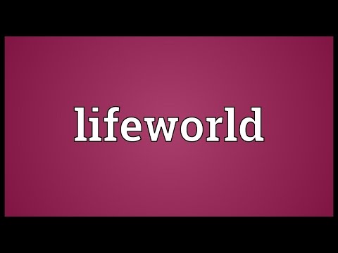 Lifeworld Meaning
