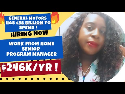 Remote work from home Jobs |General Motors Sr Program Manager