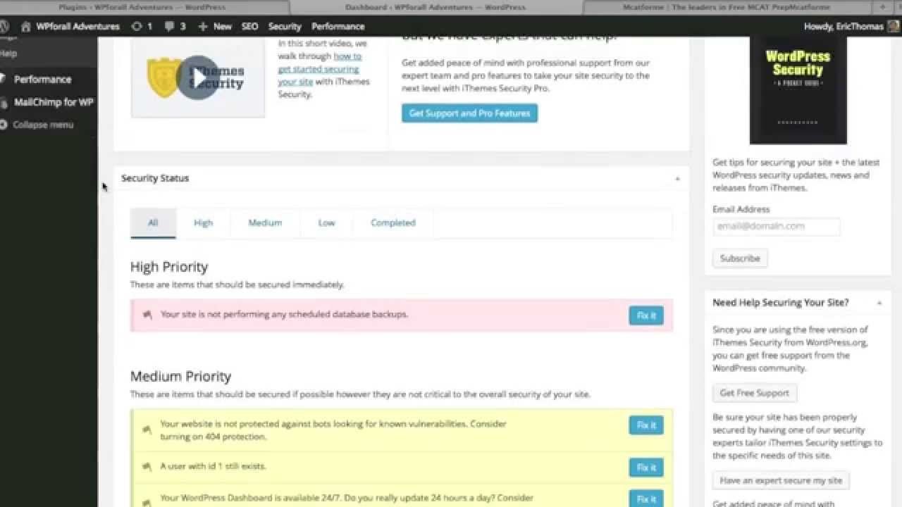 Best Wordpress Security Plugins - Ithemes Tutorial