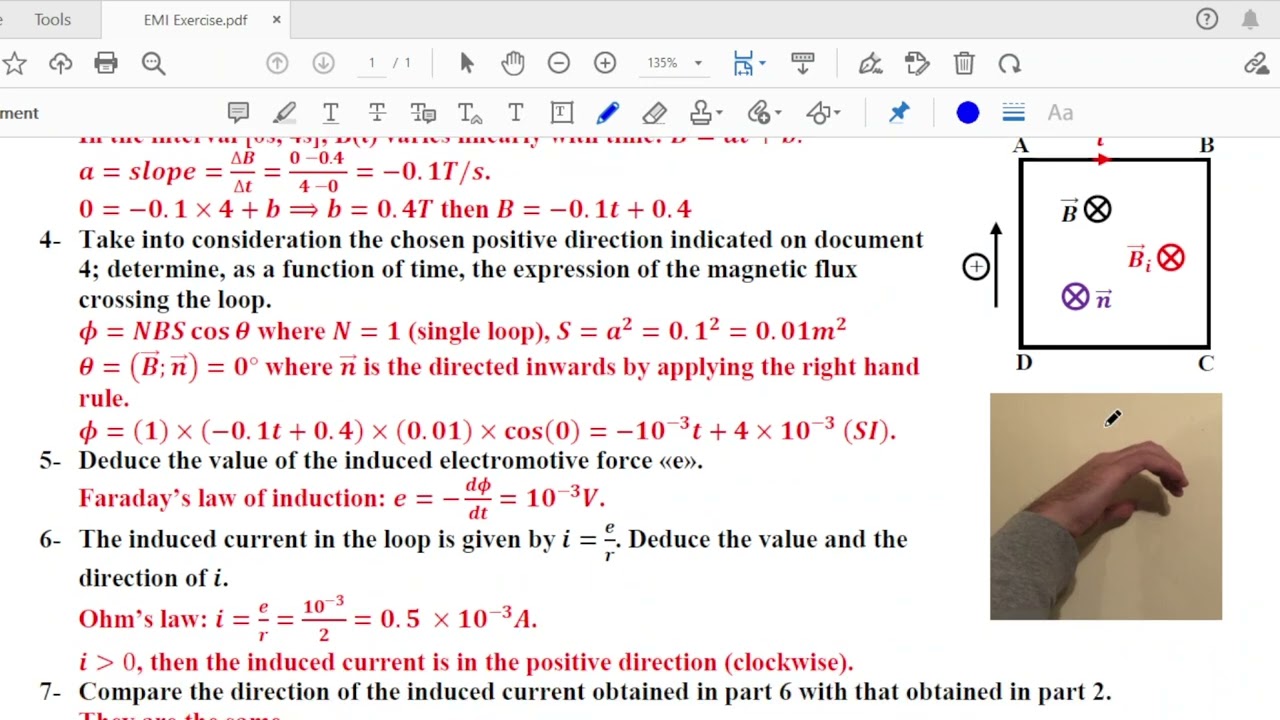 Exercise Solution - Electromagnetic Induction