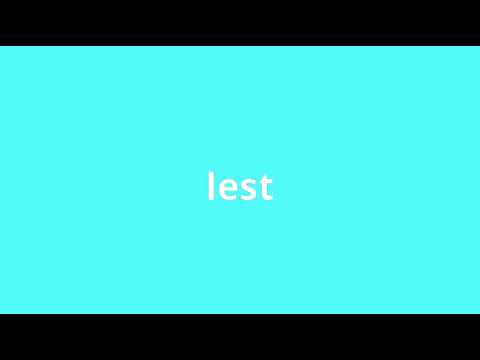 what is the meaning of lest
