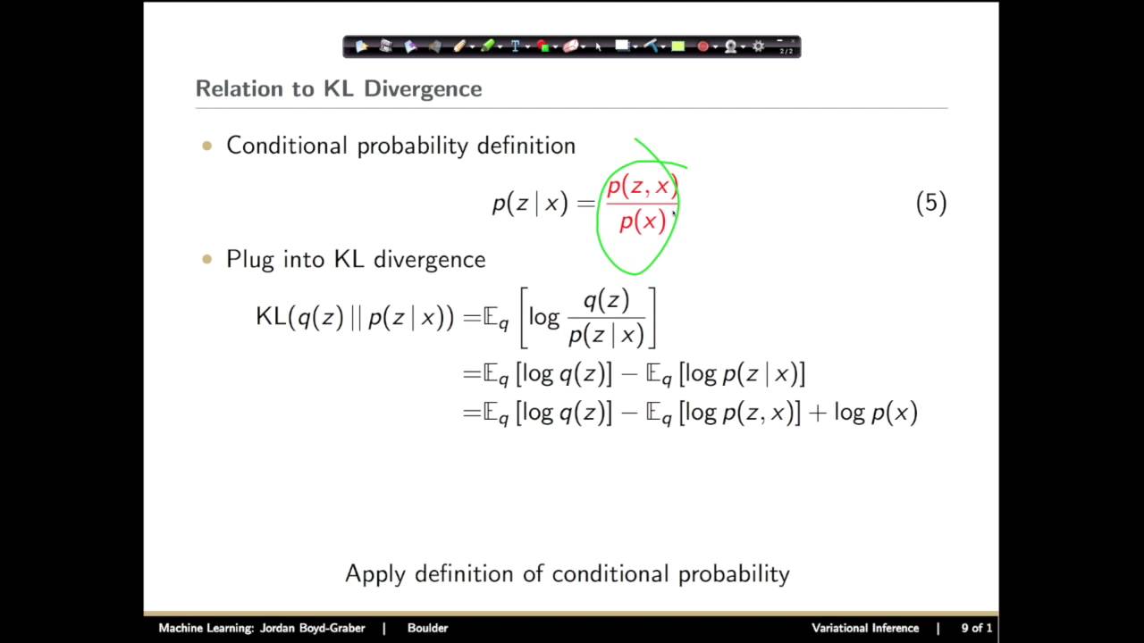 Machine Learning: Variational Inference