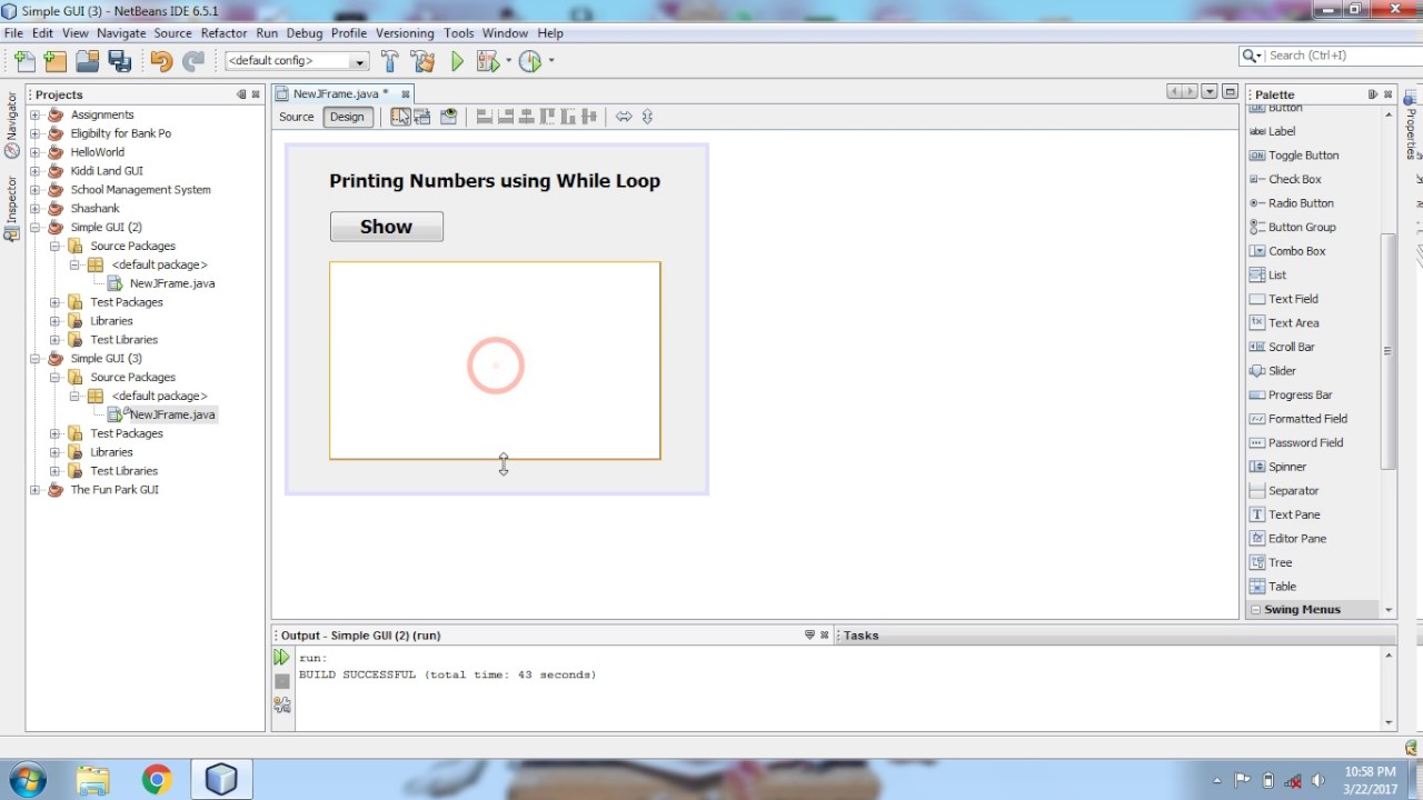 Java Program to Print Numbers using While Loop
