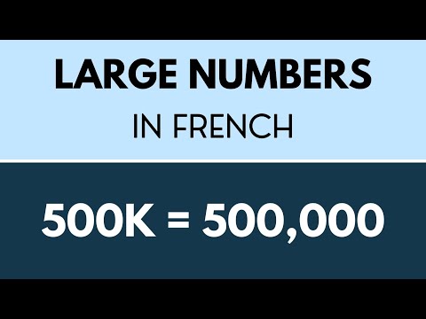Learn large numbers in French (English to French)